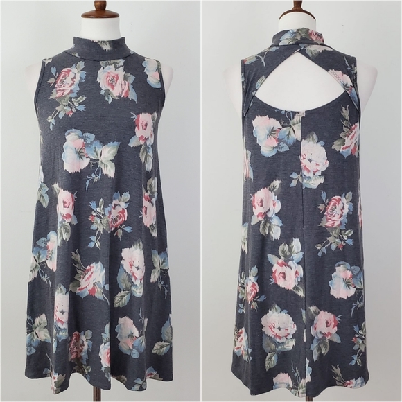Ginger G | Dresses | Ginger G Floral Mock Neck Shift Dress | Poshmark